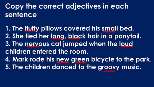 ADJECTIVE- DESCRIBE THE PERSON, PLACES THINGS AND EVENTS | PPTX