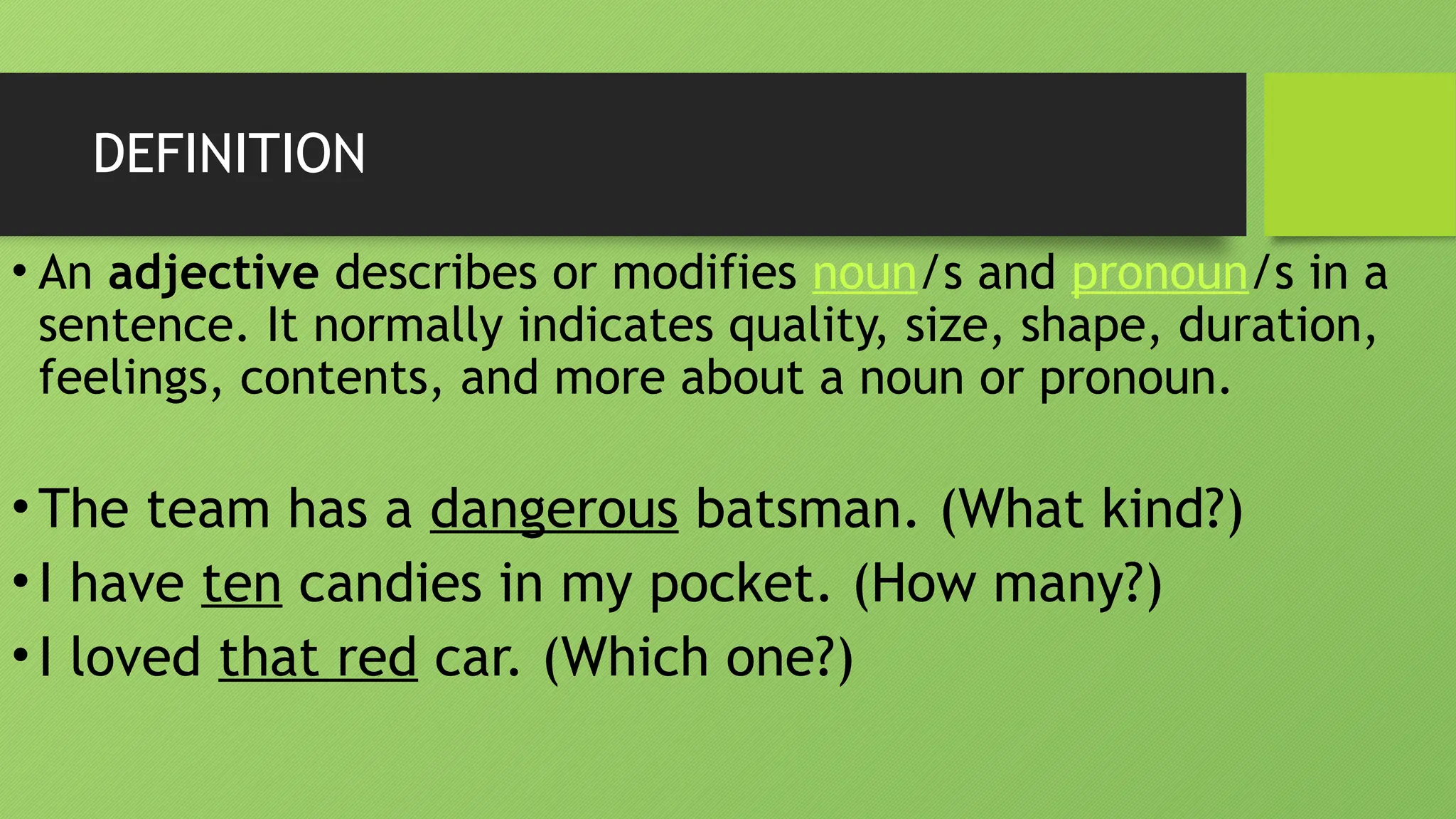 ADJECTIVE.pptx english gramme presentation | PPTX