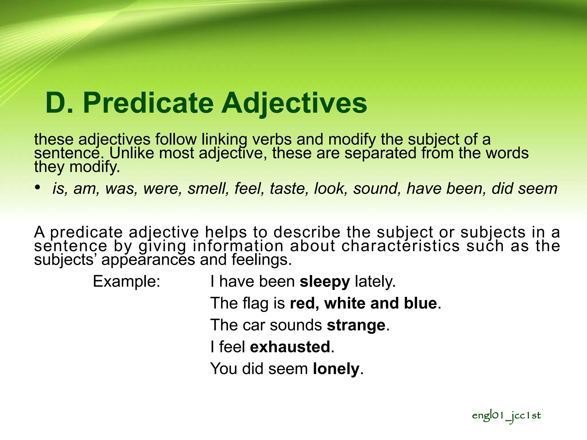Adjective, parts of speech, talks about adjectives.pdf