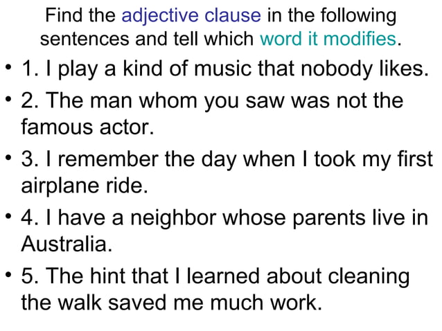 Adjective adverb-and-noun-clauses--adjective | PPT