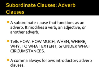 Adjective adverb clauses | PPT