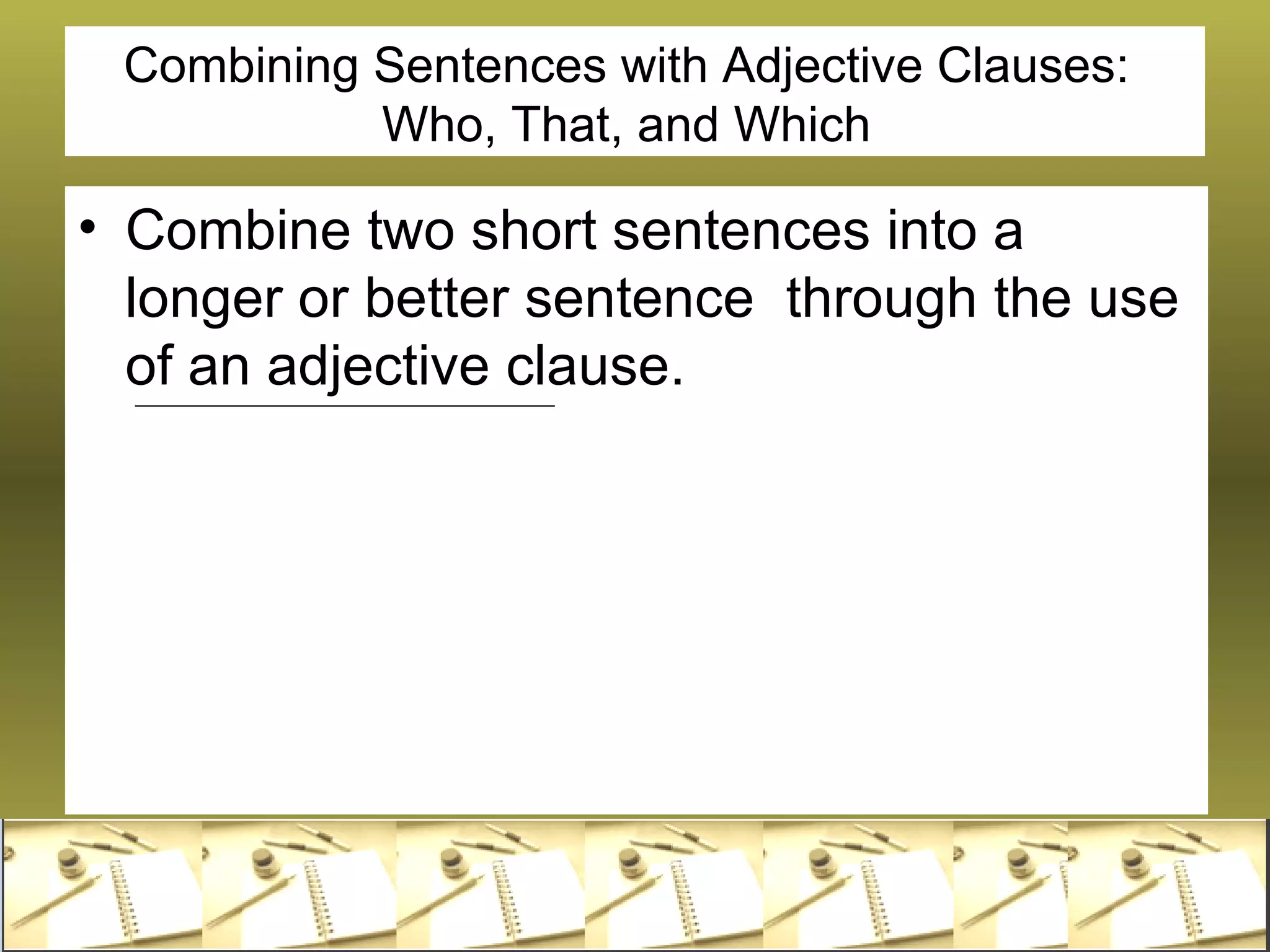 Adjective Clause | PPT