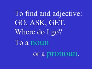 Adjective Jingle | PPT
