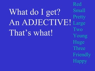 Adjective Jingle | PPT