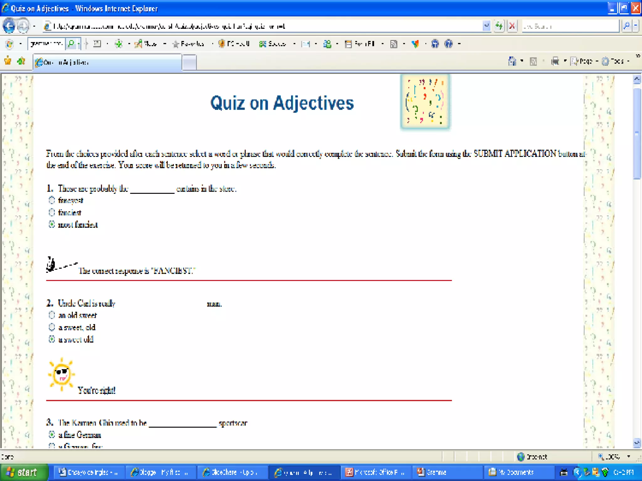 Adjective Quiz | PPT