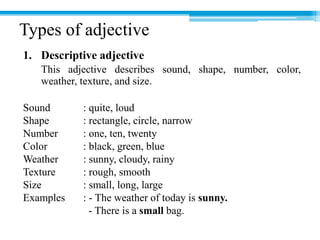 Adjective | PPT