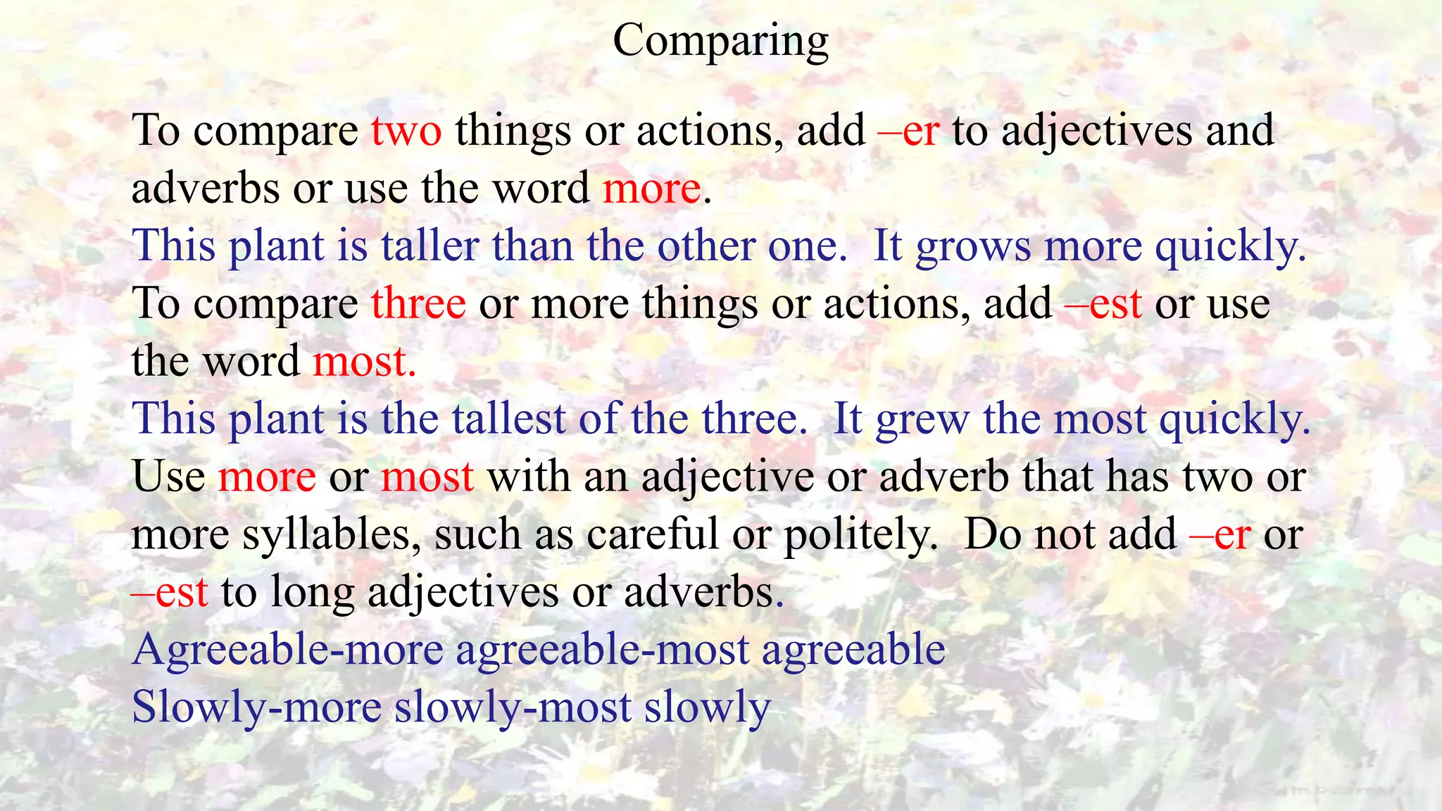 Adjective, Adverb, and Pronoun Rules and Guideline | PPTX