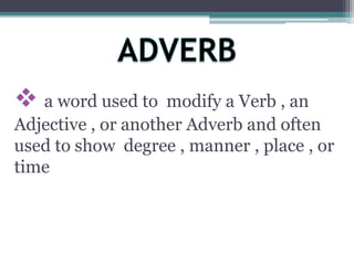 Adjective and adverb | PPTX