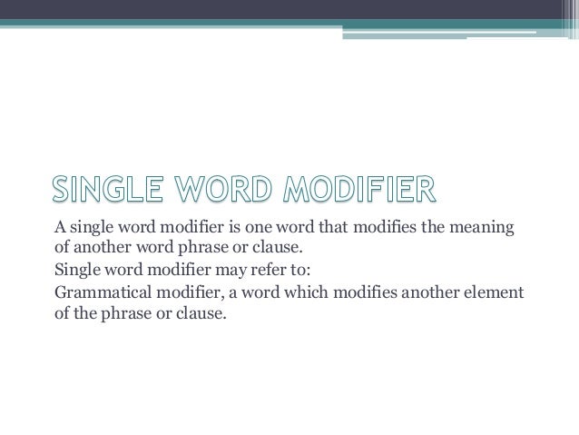 Adjective and adverb