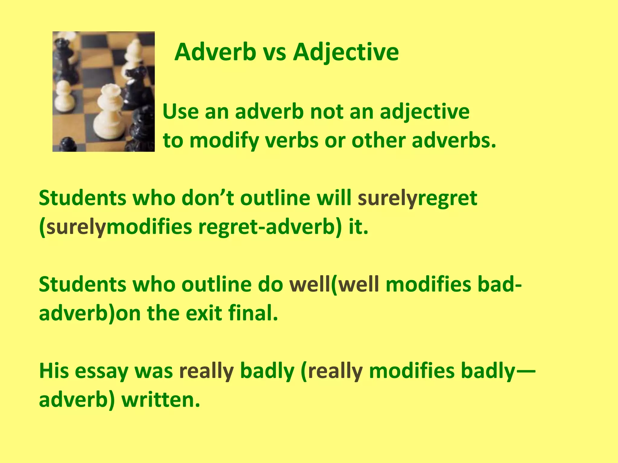 Adjective and adverbs | PPTX