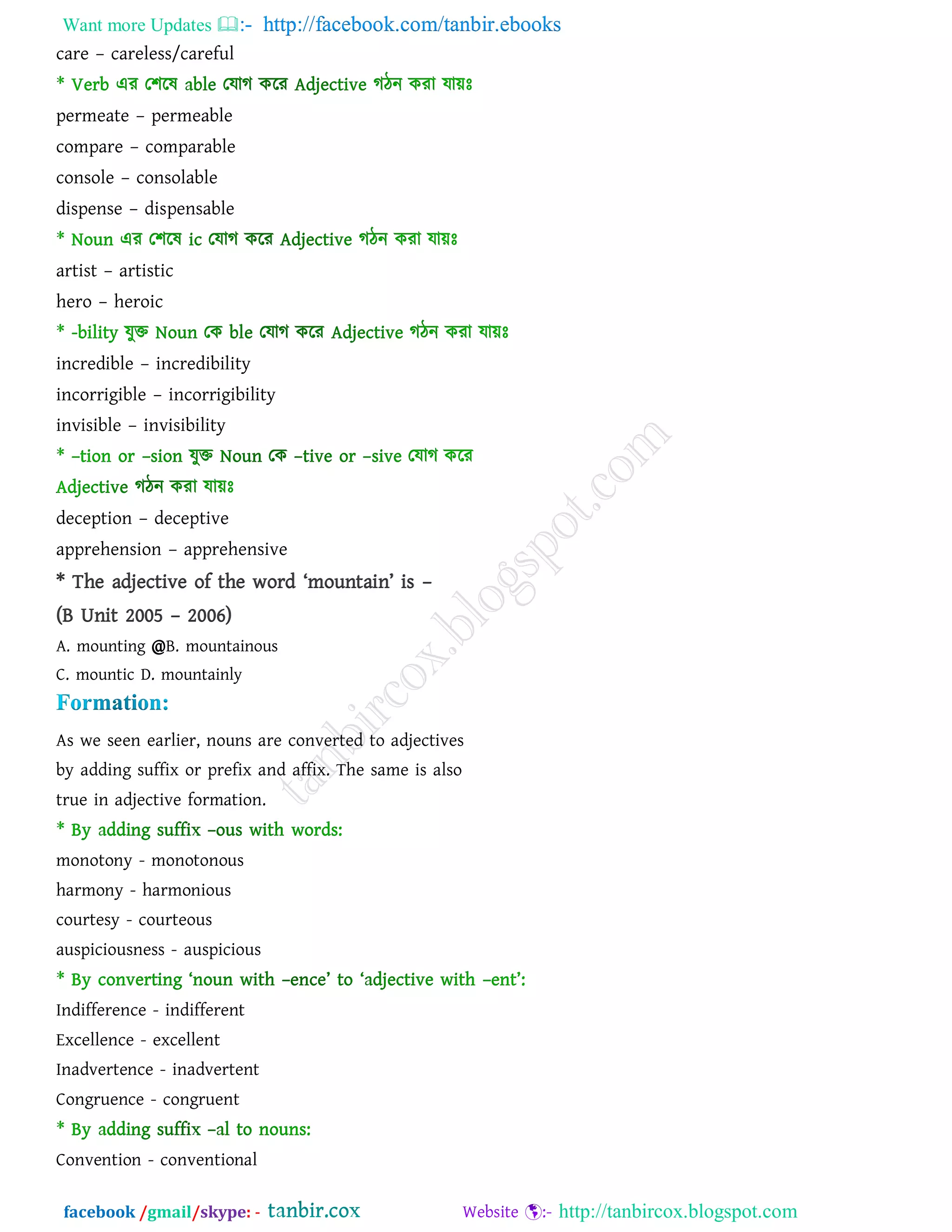 Adjective by tanbircox | PDF