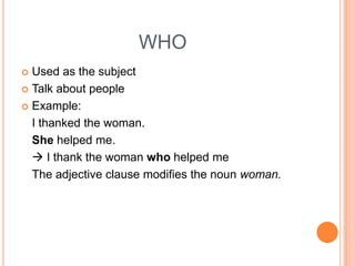 Adjective clause | PPT