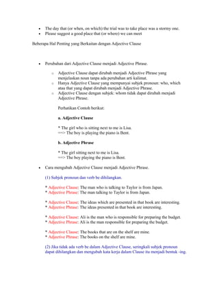 Adjective clause | DOC