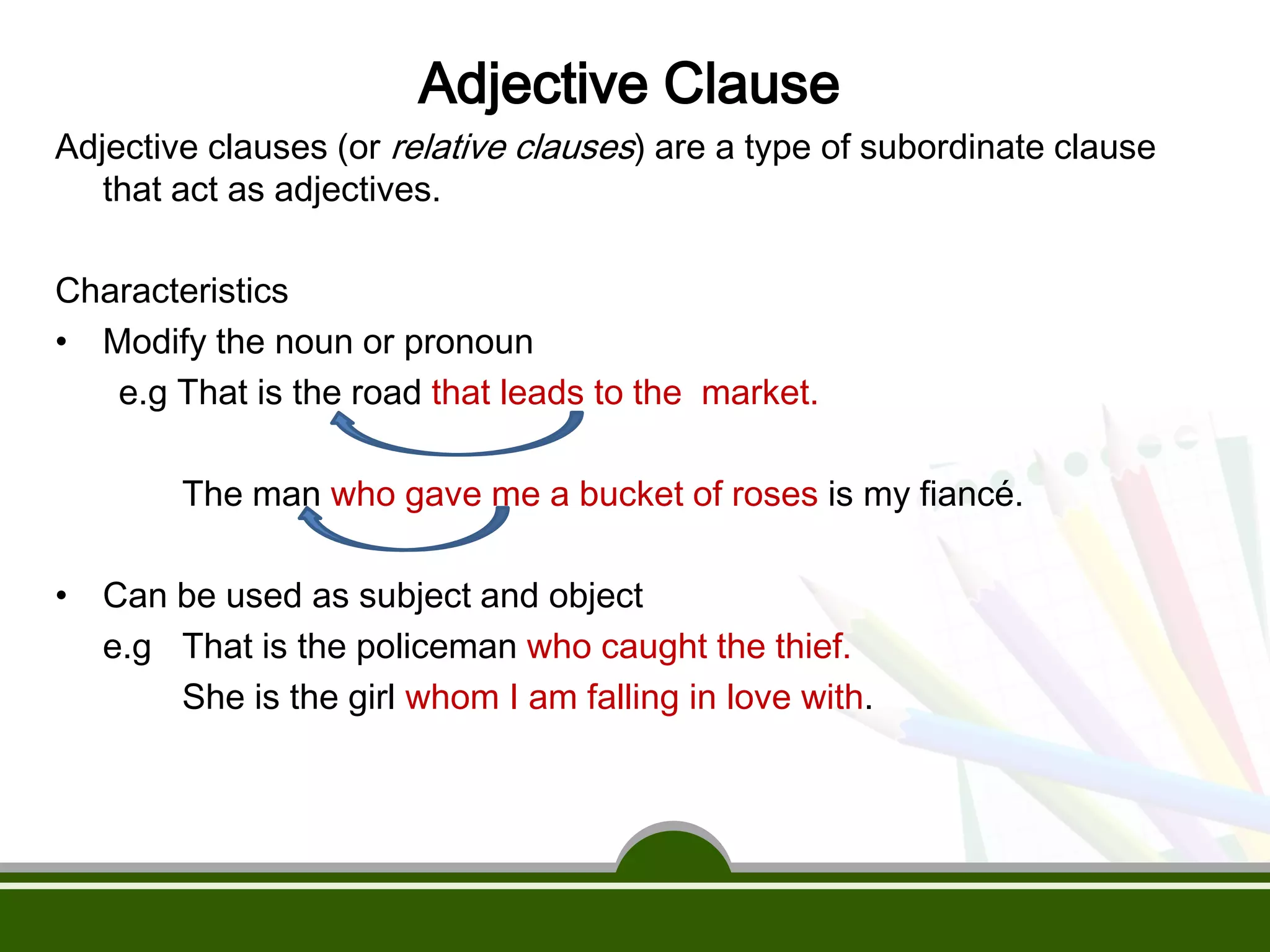 Adjective clause | PPTX