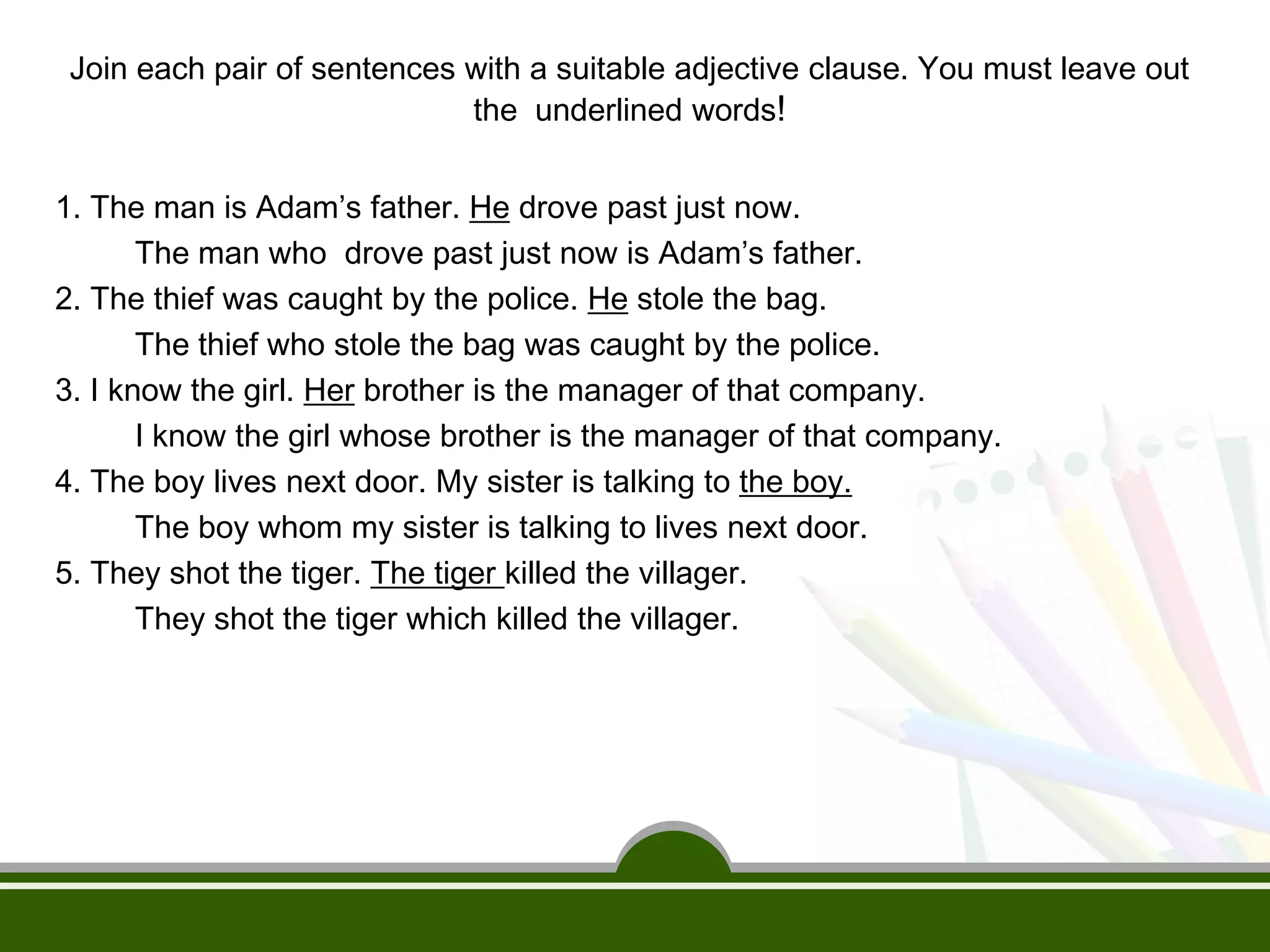 Adjective clause | PPTX