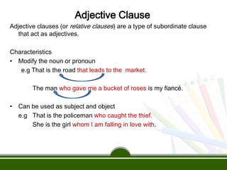 Adjective clause | PPTX