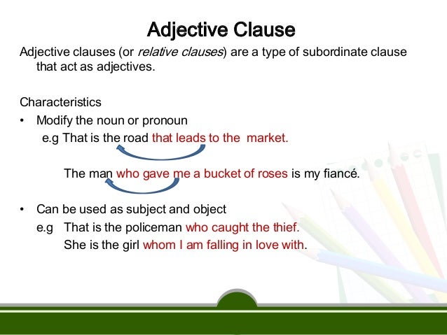 Adjective clause