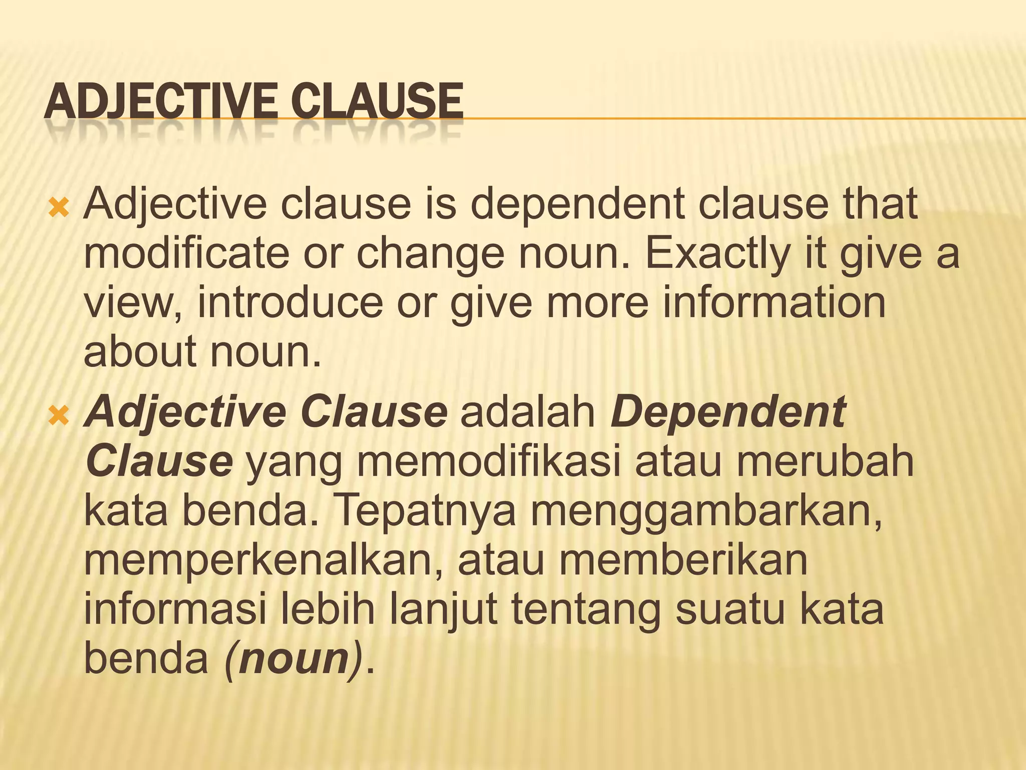 Adjective Clause | PPTX