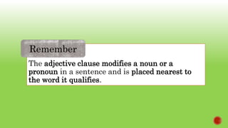 Adjective clause | PPTX