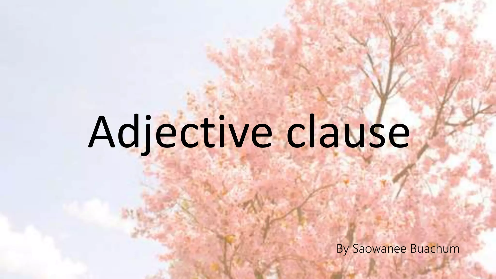 Adjective clause | PPT