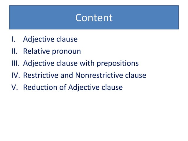 English grammar "Adjective clause" | PPT