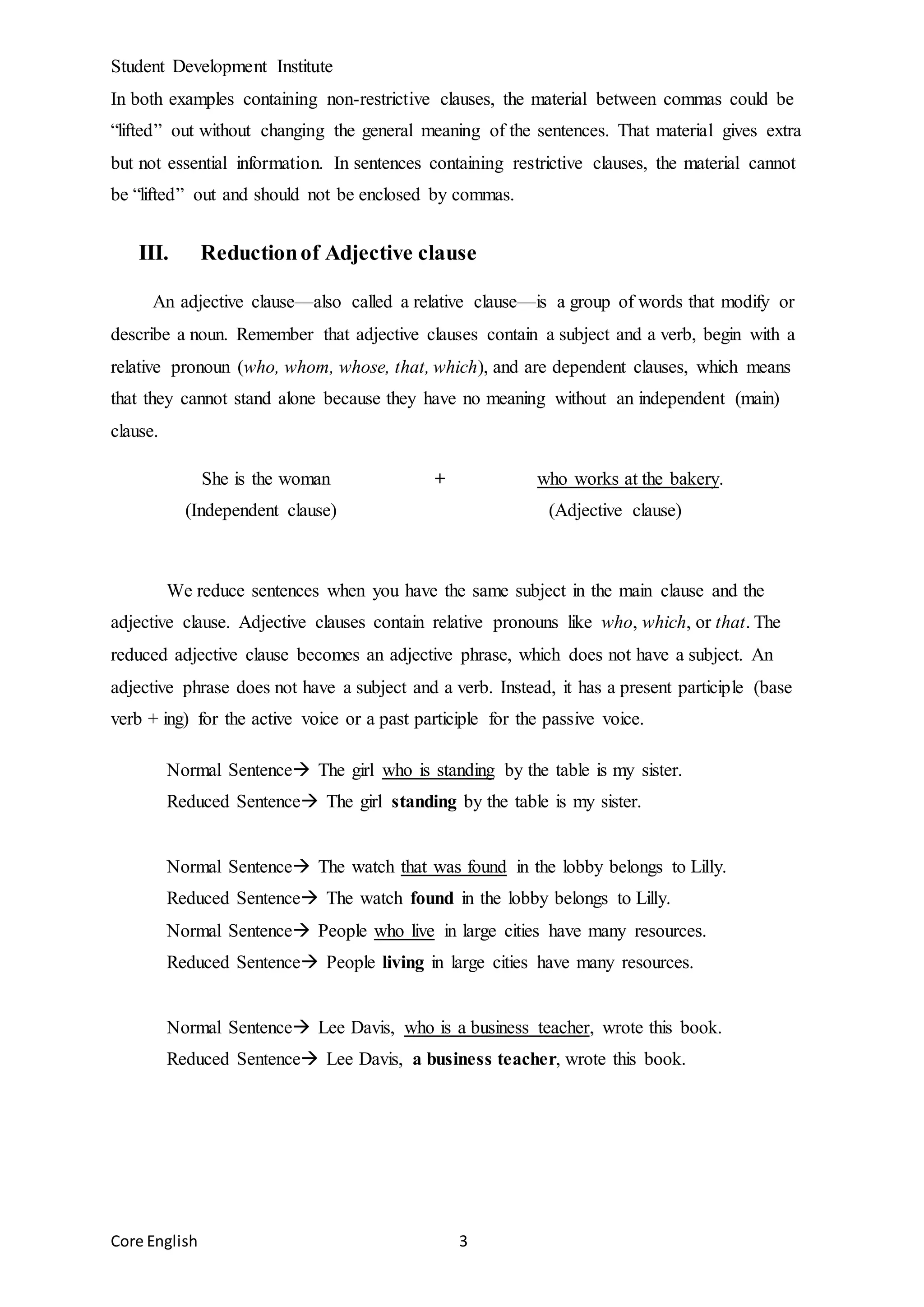 English Grammar Adjective Clause Pdf 3310