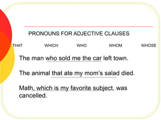 Adjective clause | PPT