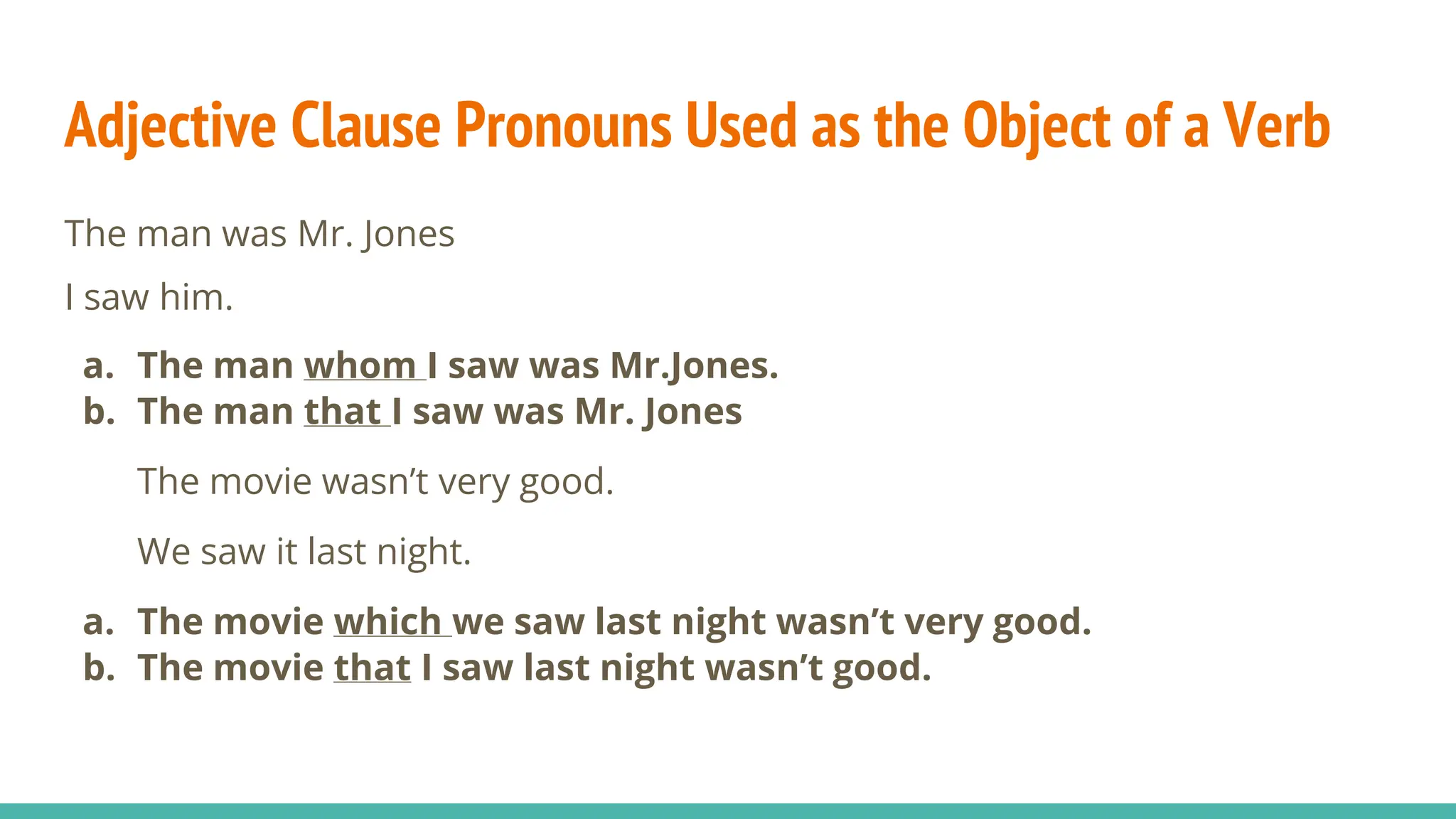 Adjective Clause for English Advanced Class | PPTX