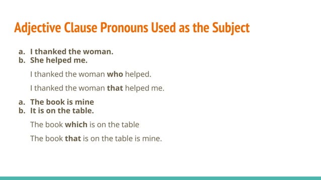 Adjective Clause for English Advanced Class | PPT