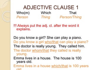 Adjective Clause | PPT
