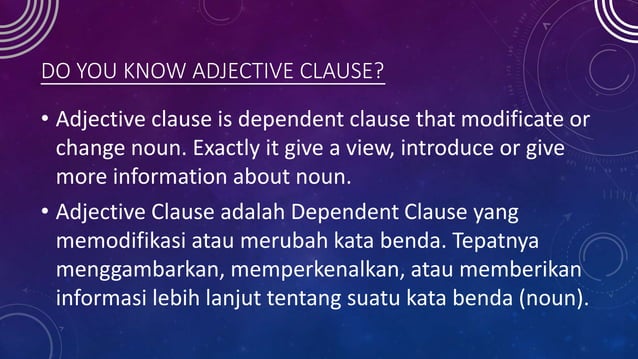 Adjective Clause-Who,Whom, Which, That | PPTX