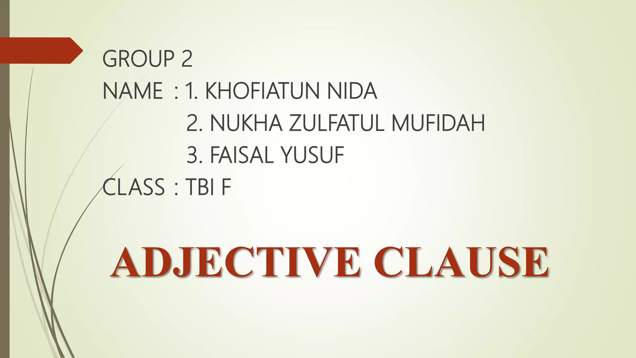Adjective clause ppt | PPT