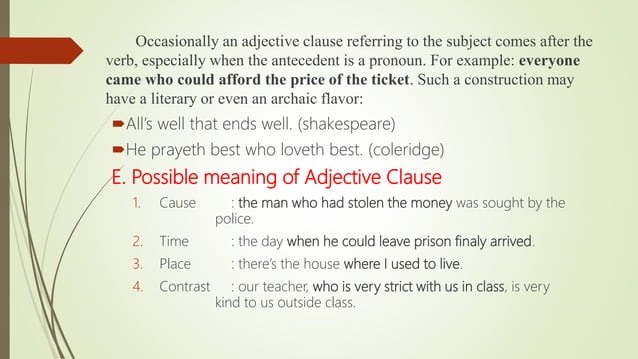 Adjective clause ppt | PPT