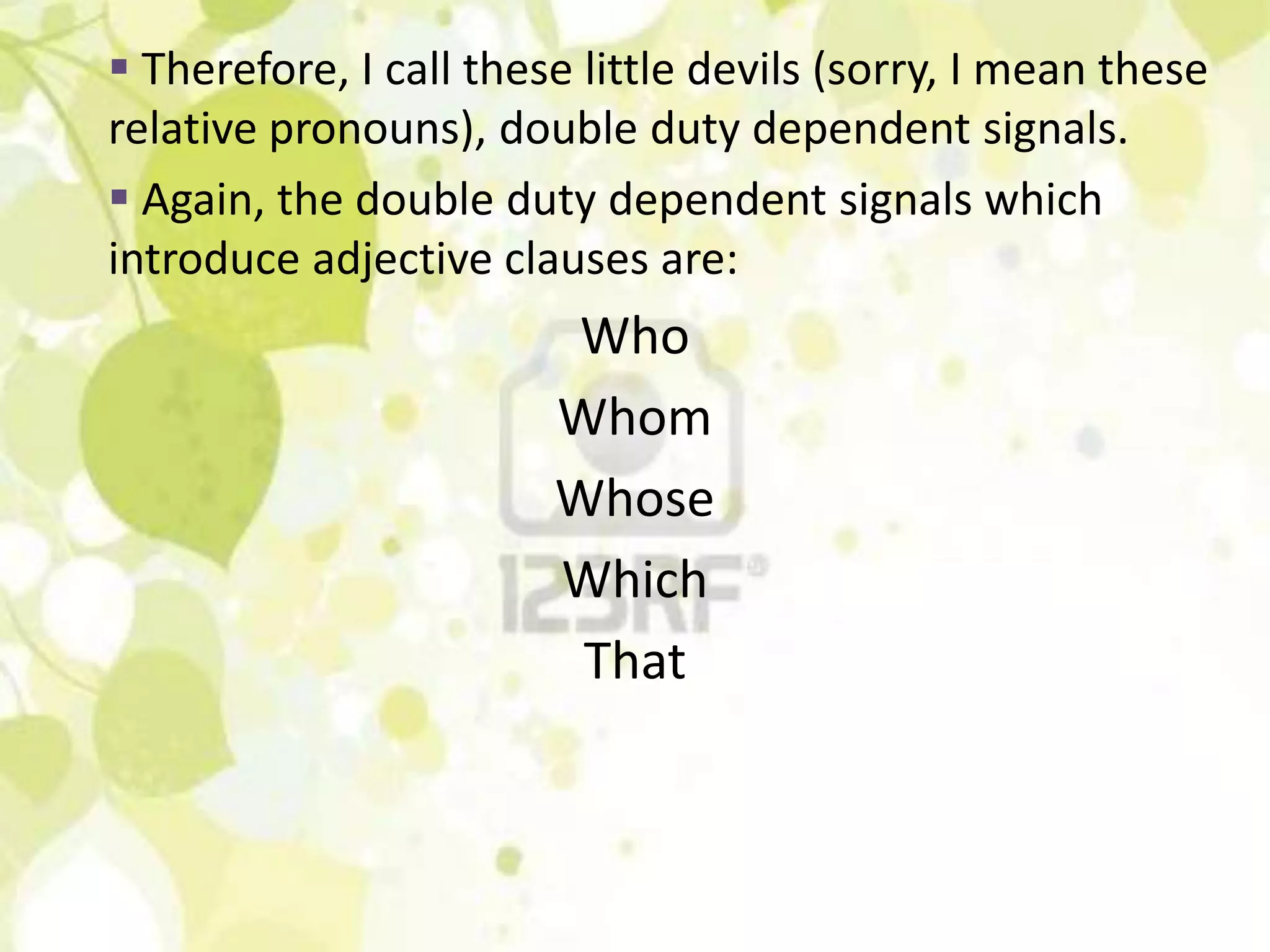 Adjective clause and relative clause | PPTX