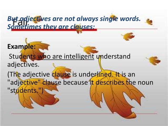 Adjective clause and relative clause | PPTX