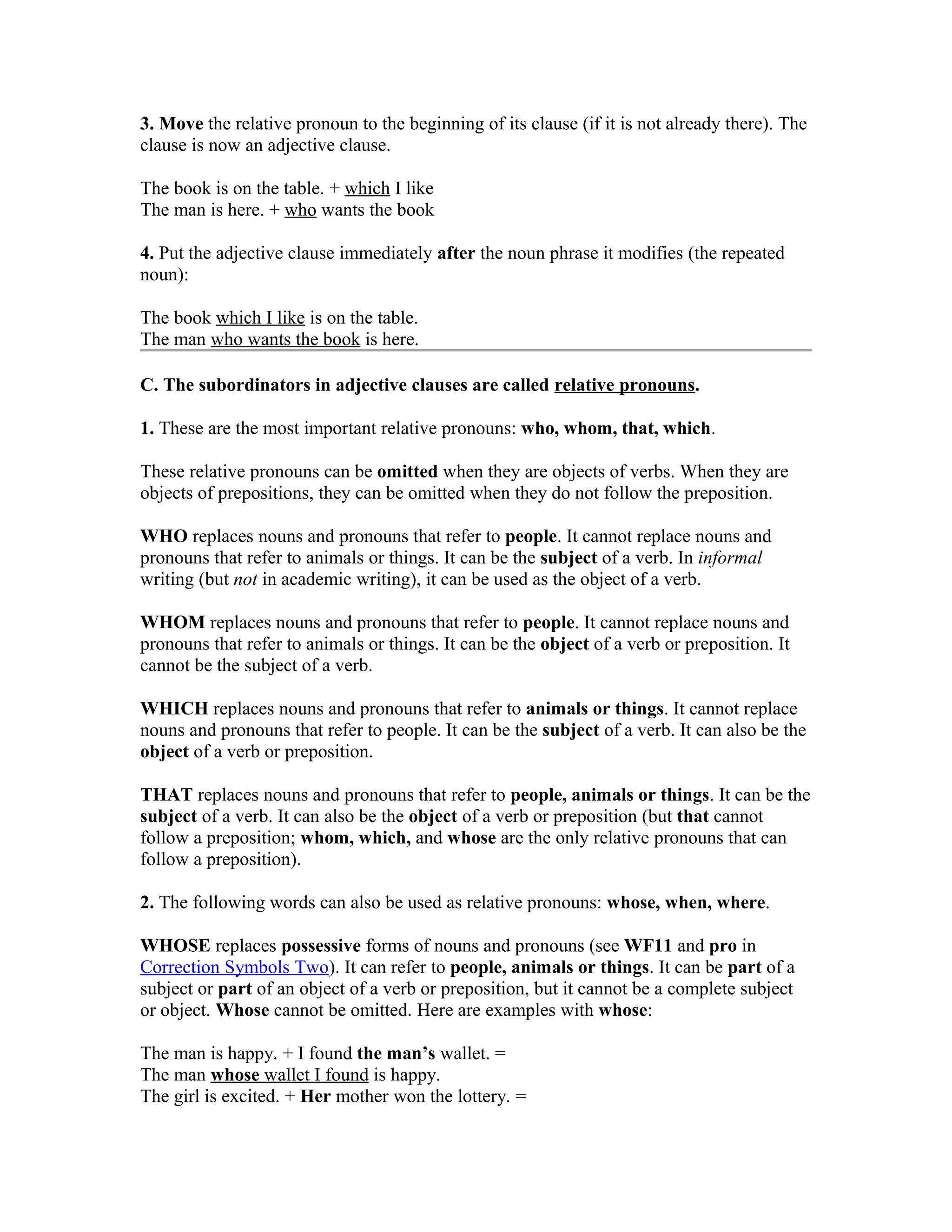 Adjective clauses | DOC