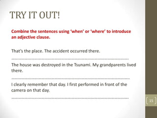 Adjective clauses | PPTX