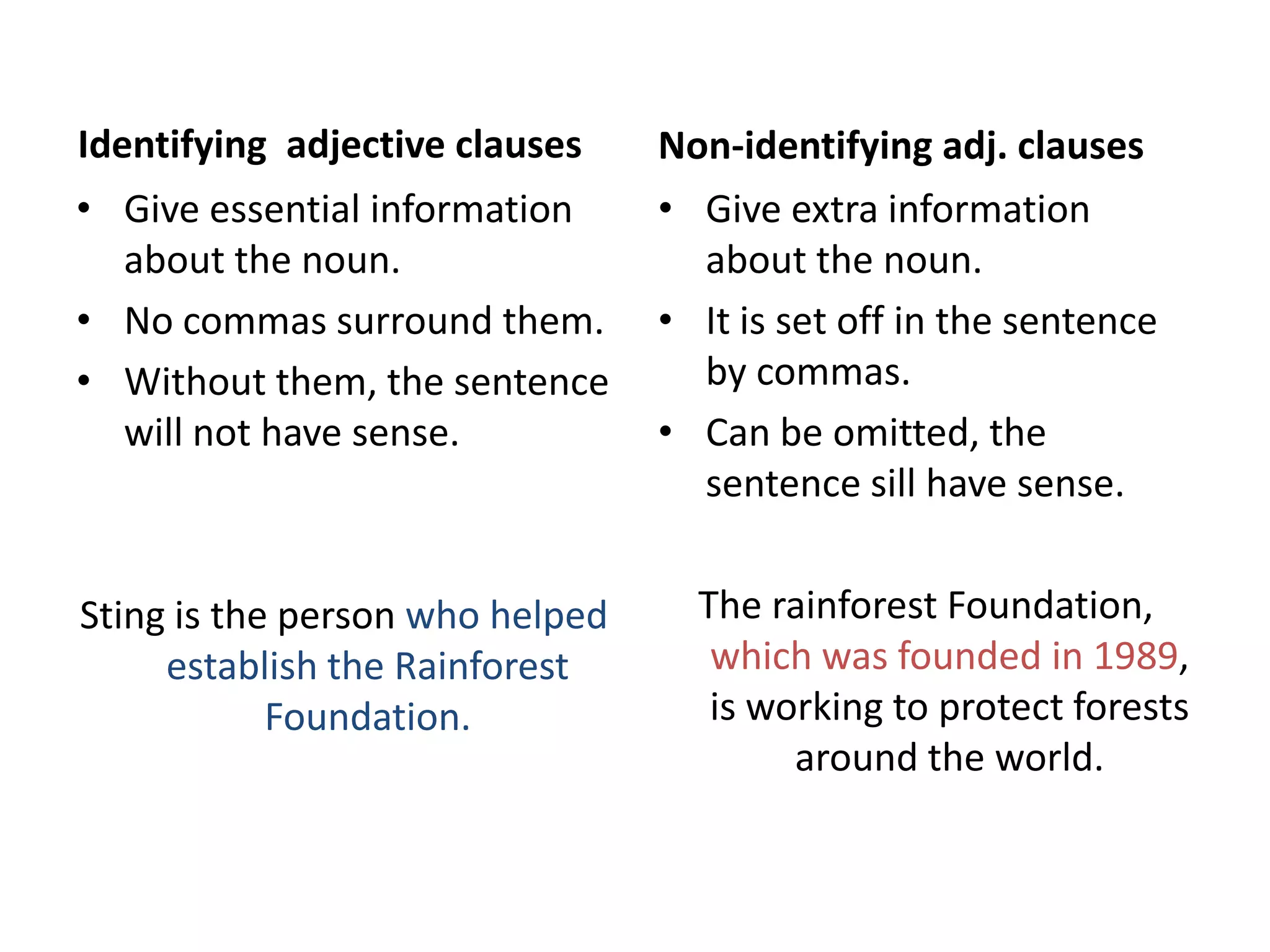 Adjective clauses | PPTX