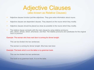 Adjectiveclauses | PPT