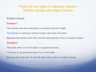 Adjectiveclauses | PPT