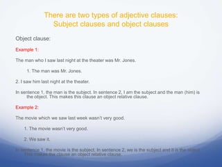 Adjectiveclauses | PPT