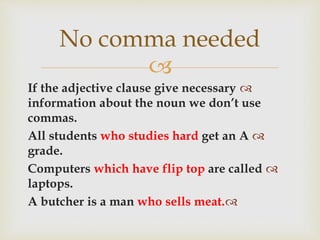 Adjective clauses, academic writing | PPTX