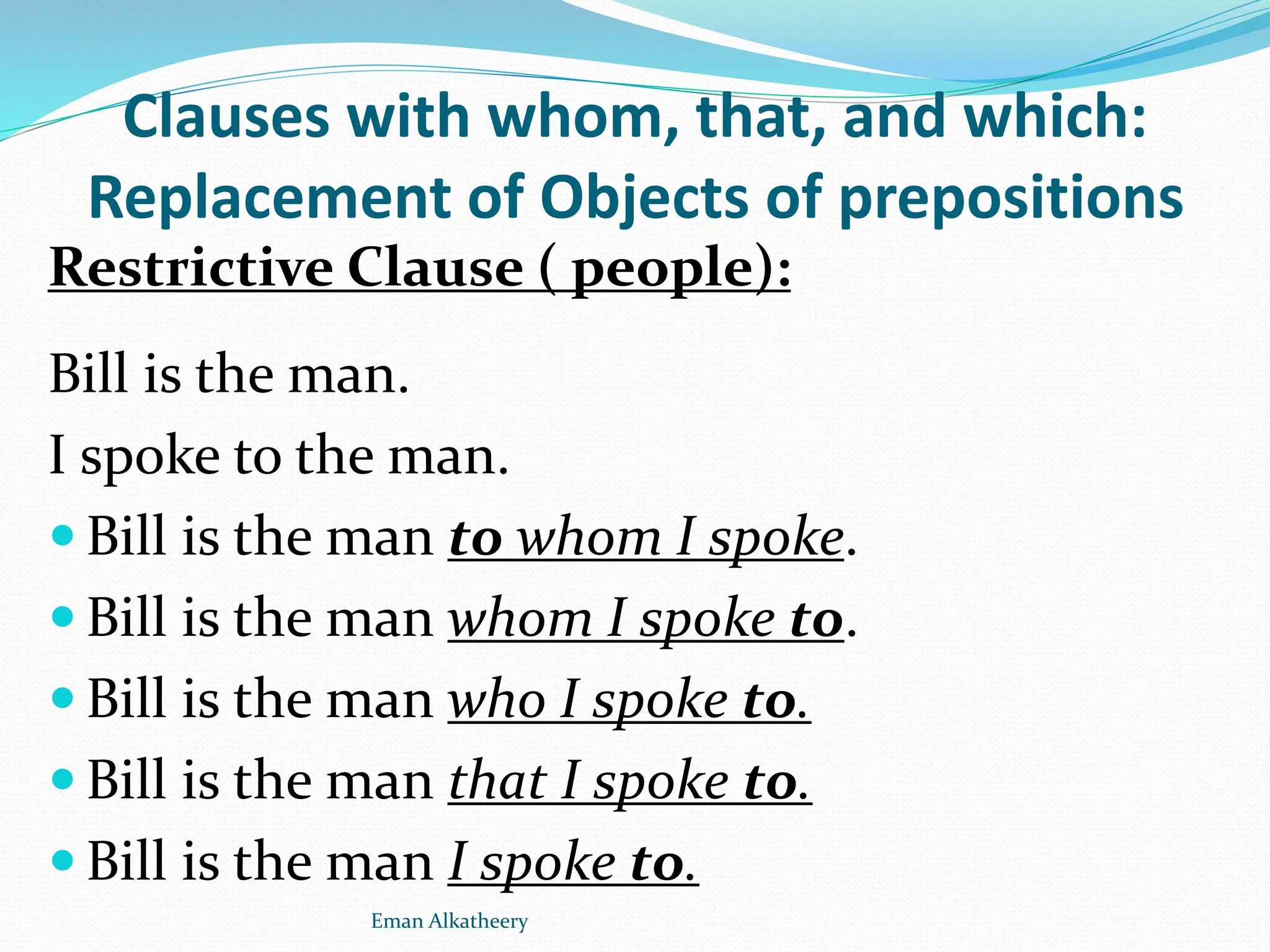adjective_clauses and restrictive and nonrestrictive clauses | PPTX
