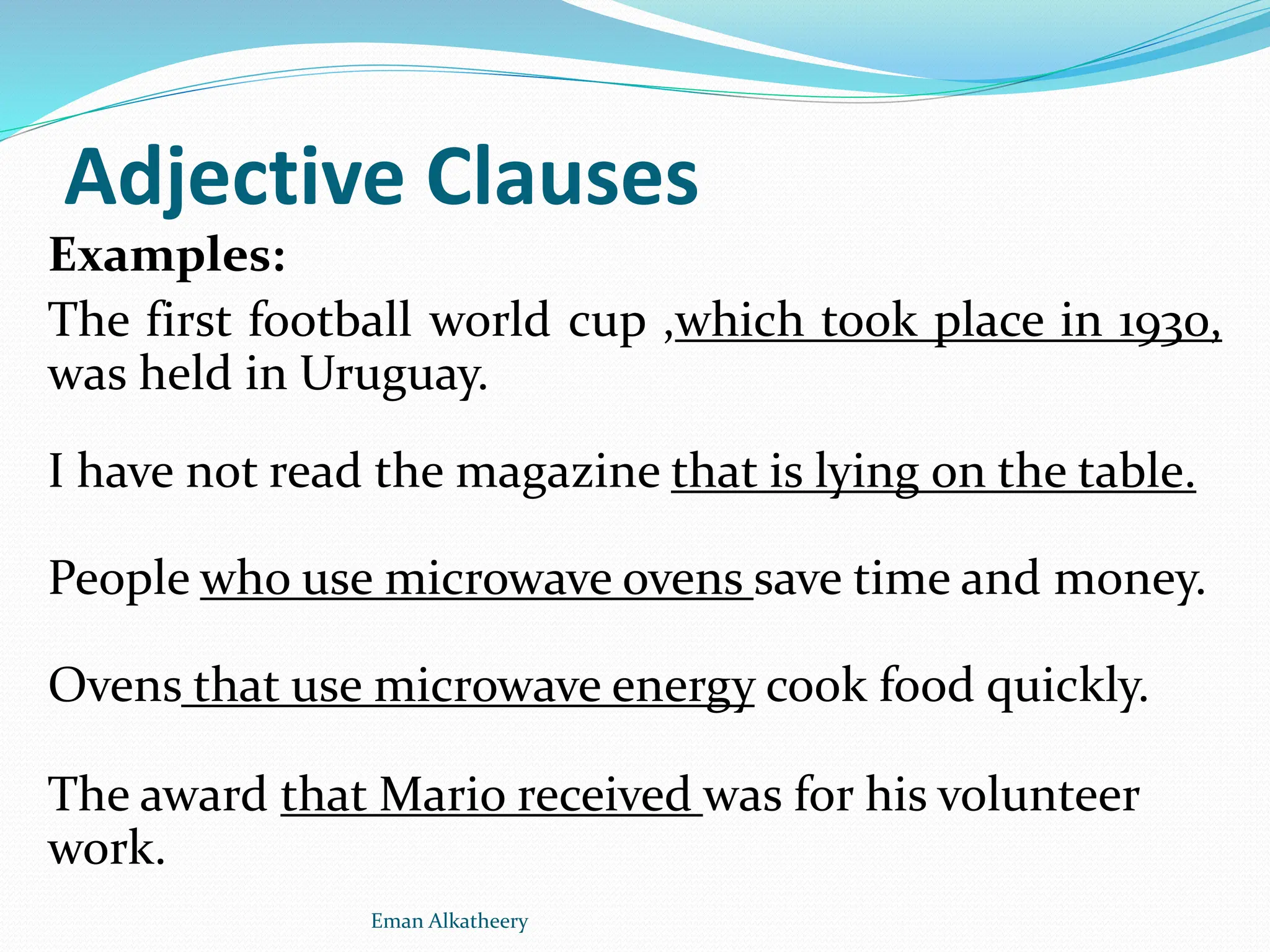 adjective_clauses and restrictive and nonrestrictive clauses | PPTX