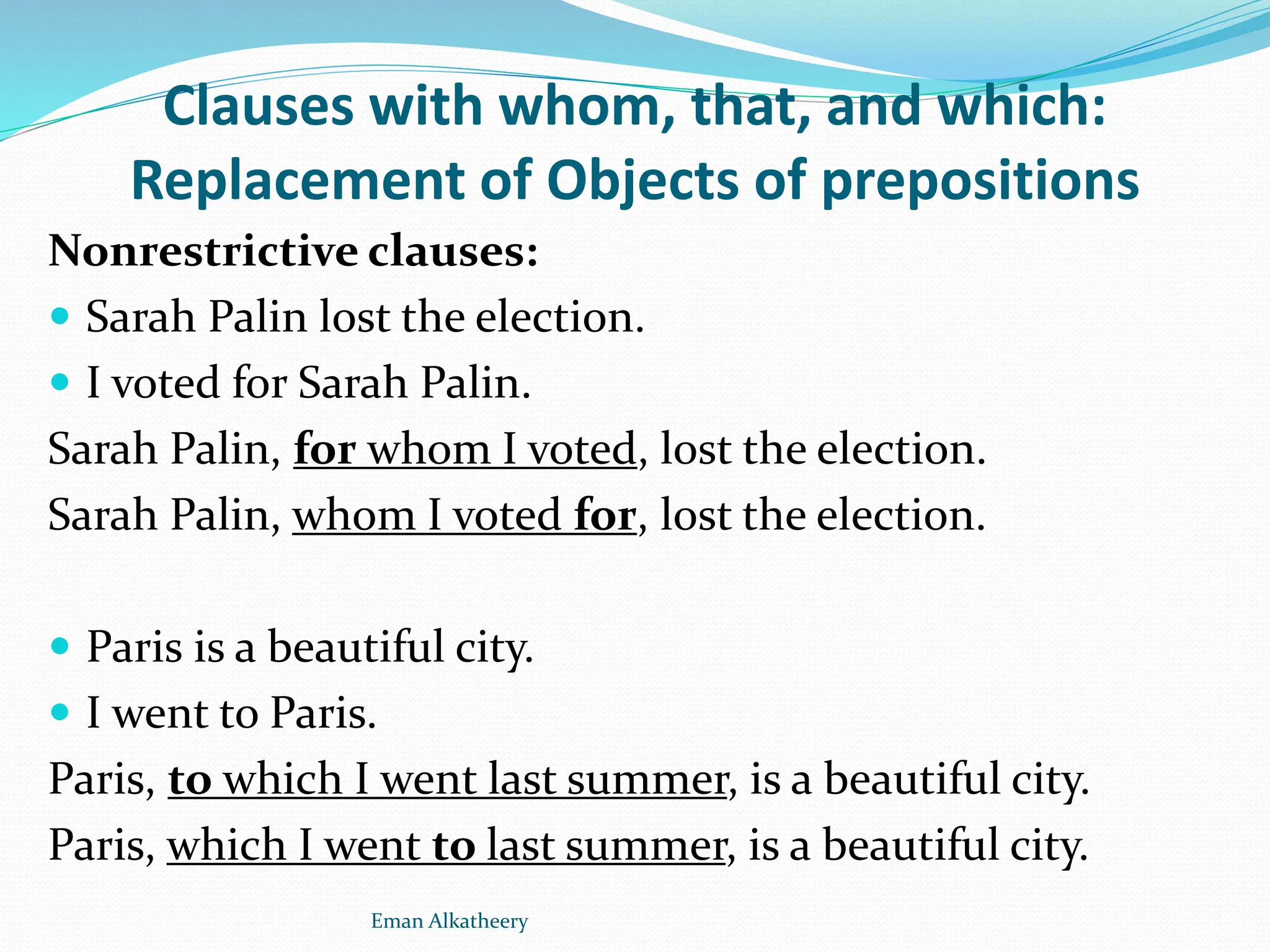 adjective_clauses and restrictive and nonrestrictive clauses | PPTX
