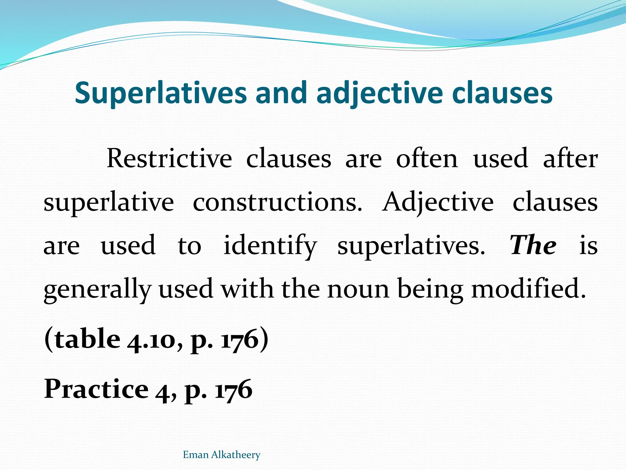 adjective_clauses and restrictive and nonrestrictive clauses | PPTX