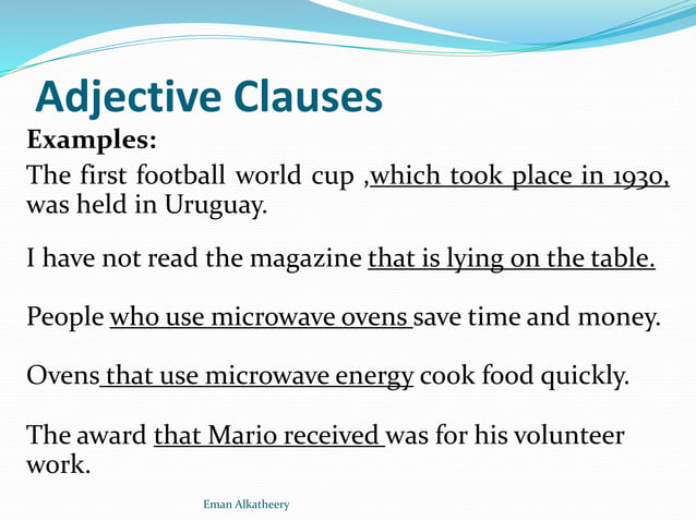 adjective_clauses and restrictive and nonrestrictive clauses | PPTX