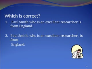 Grammar: Power Point Slides of Adjective Clauses.ppt