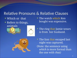 Grammar: Power Point Slides of Adjective Clauses.ppt