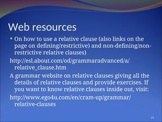 Adjective Clauses for advance english learner.ppt